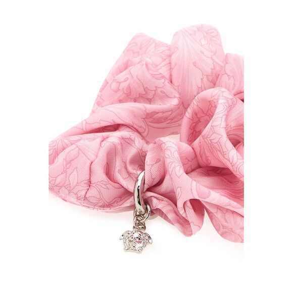 Versace | Accessories | Versace Pink Satin Scrunchie | Poshmark